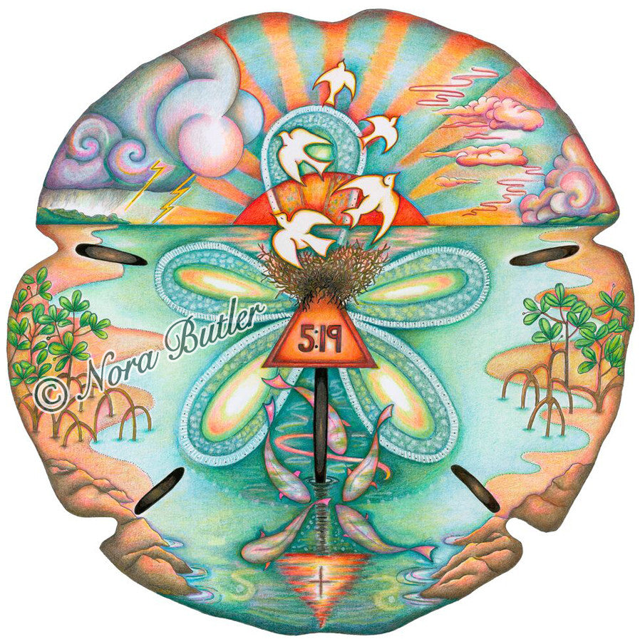 Nora Butler | Sand Dollar Giclee on Canvas – Nora Butler Designs